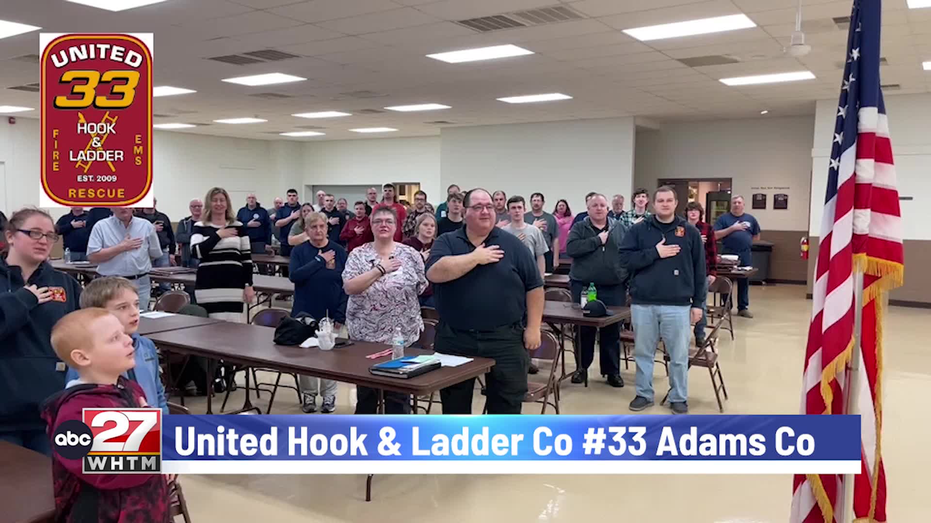 Pledge of Allegiance: United Hook & Ladder Co. #33, Adams County ...