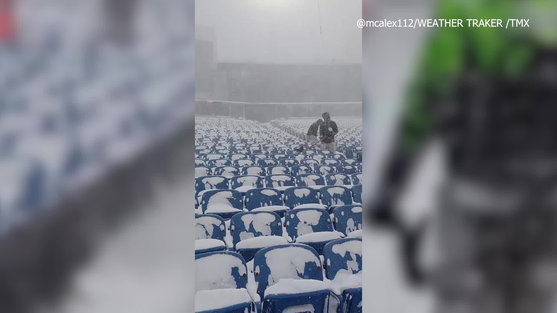 Shirtless Bills fan runs around the stadium in freezing weather – WFLA