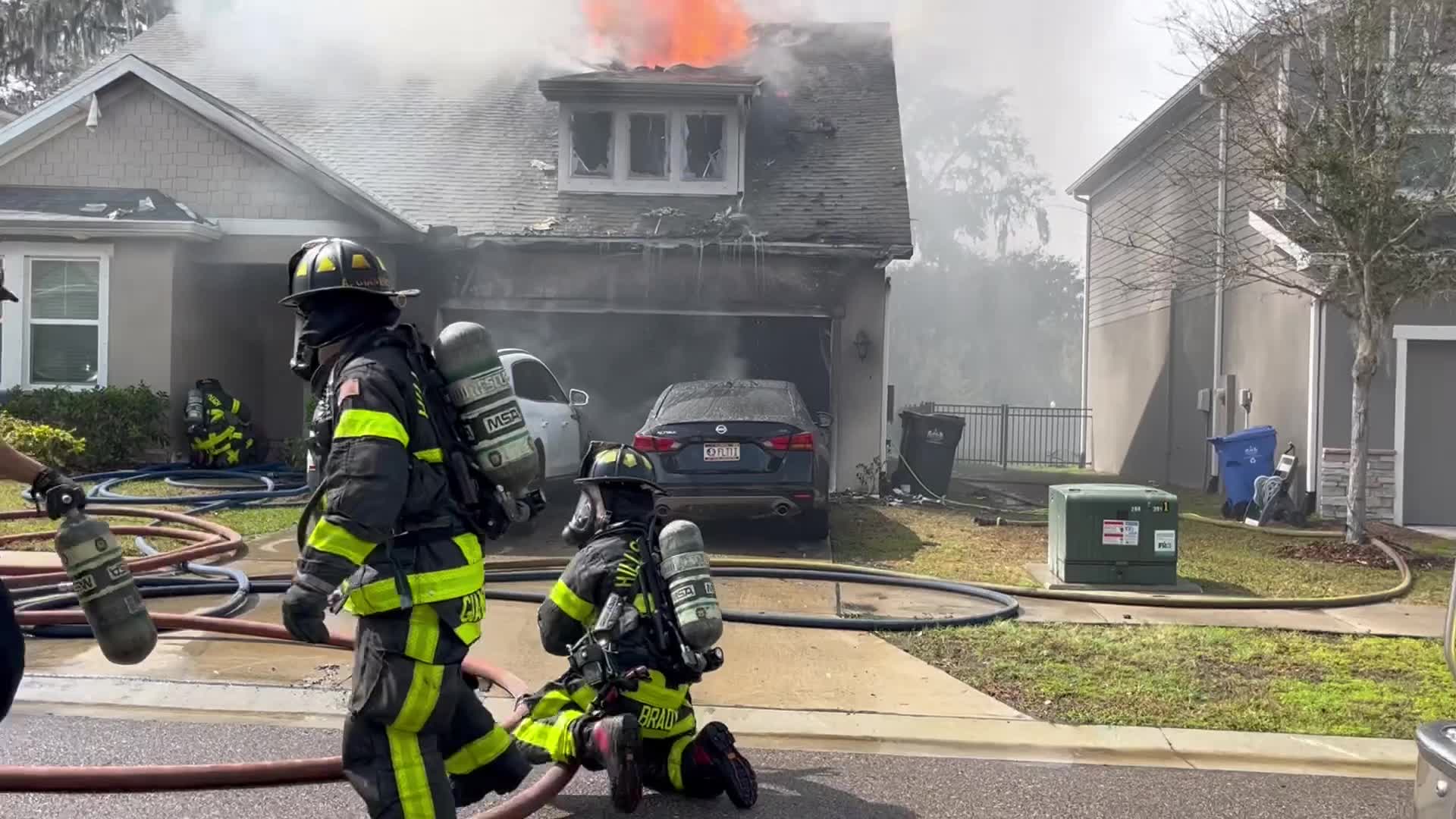 Firefighter injured in Riverview house fire with exploding cans – WFLA