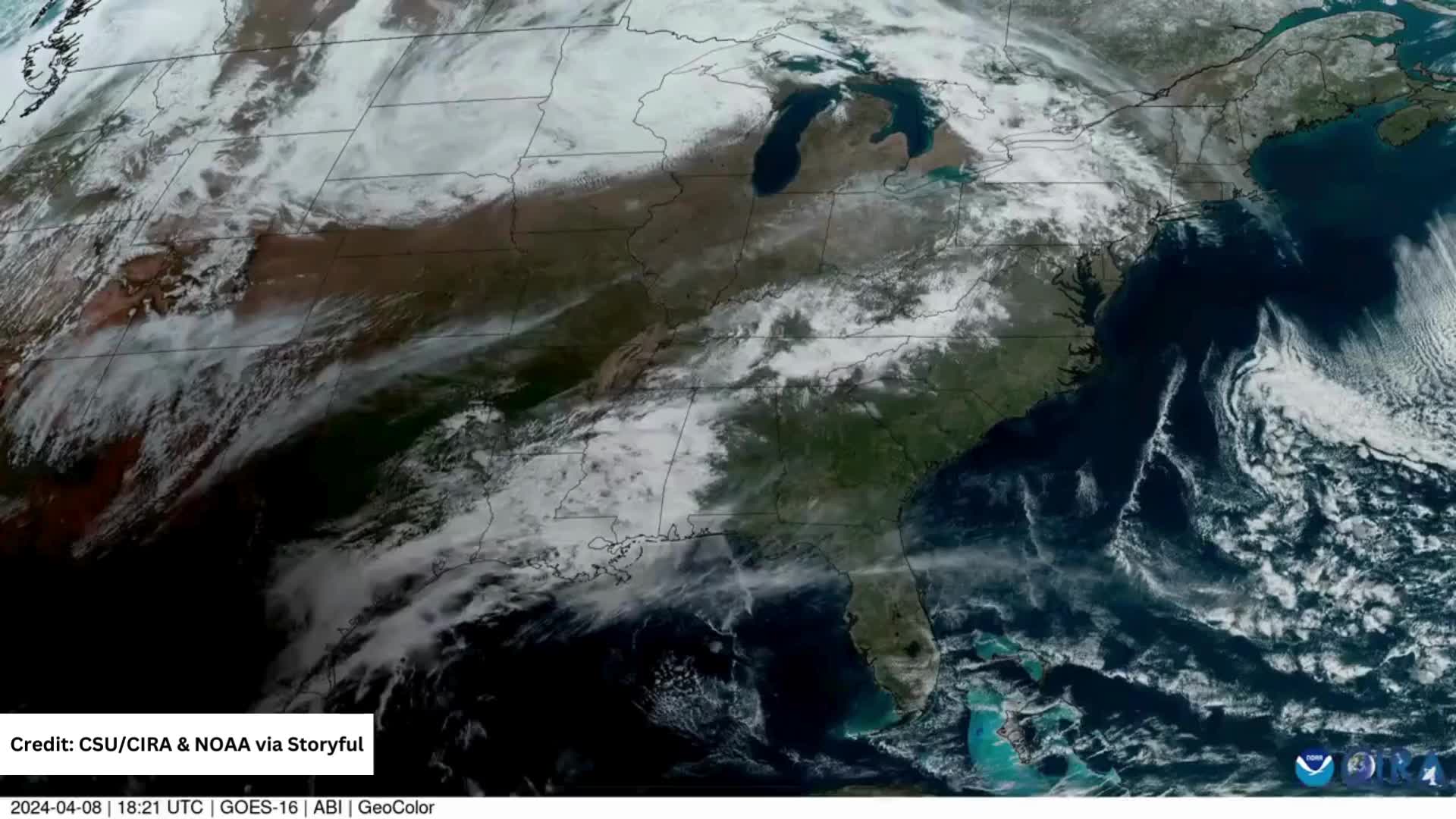 Solar Eclipse Captured in Satellite Imagery Timelapse – WFLA