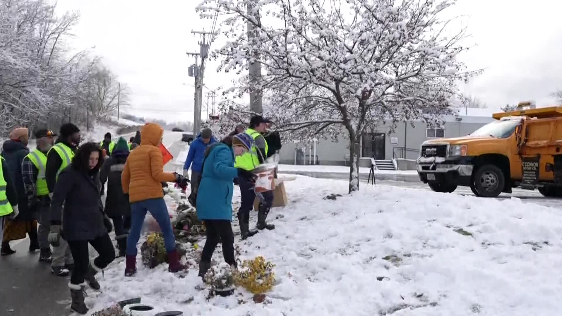 Volunteers pick up hundreds of items left at memorials for Lewiston ...