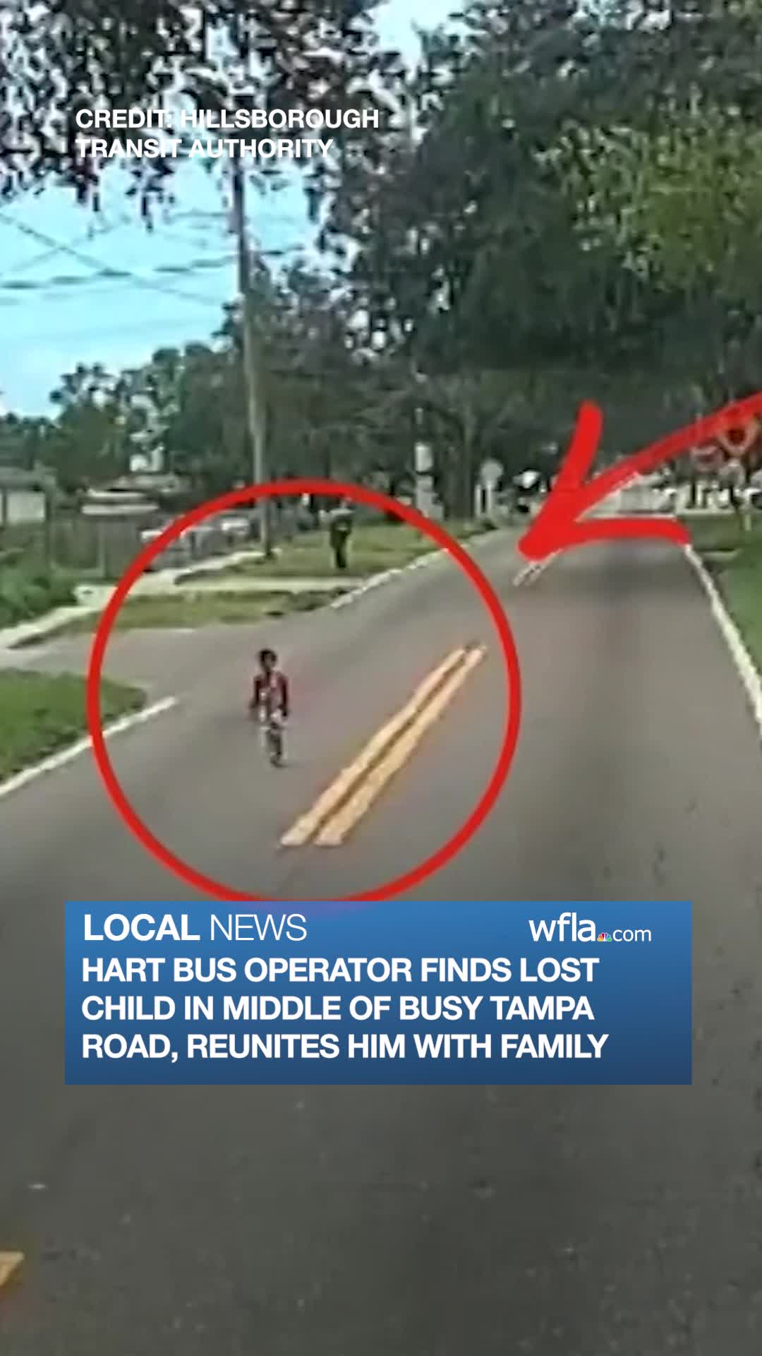 HART bus operator finds lost child in middle of busy Tampa road – WFLA