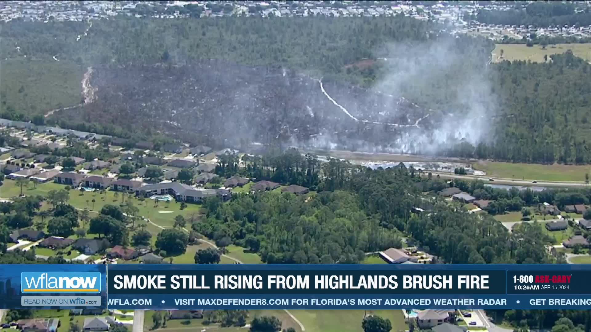 Smoke still rising after 55-acre brush fire in Highlands County – WFLA