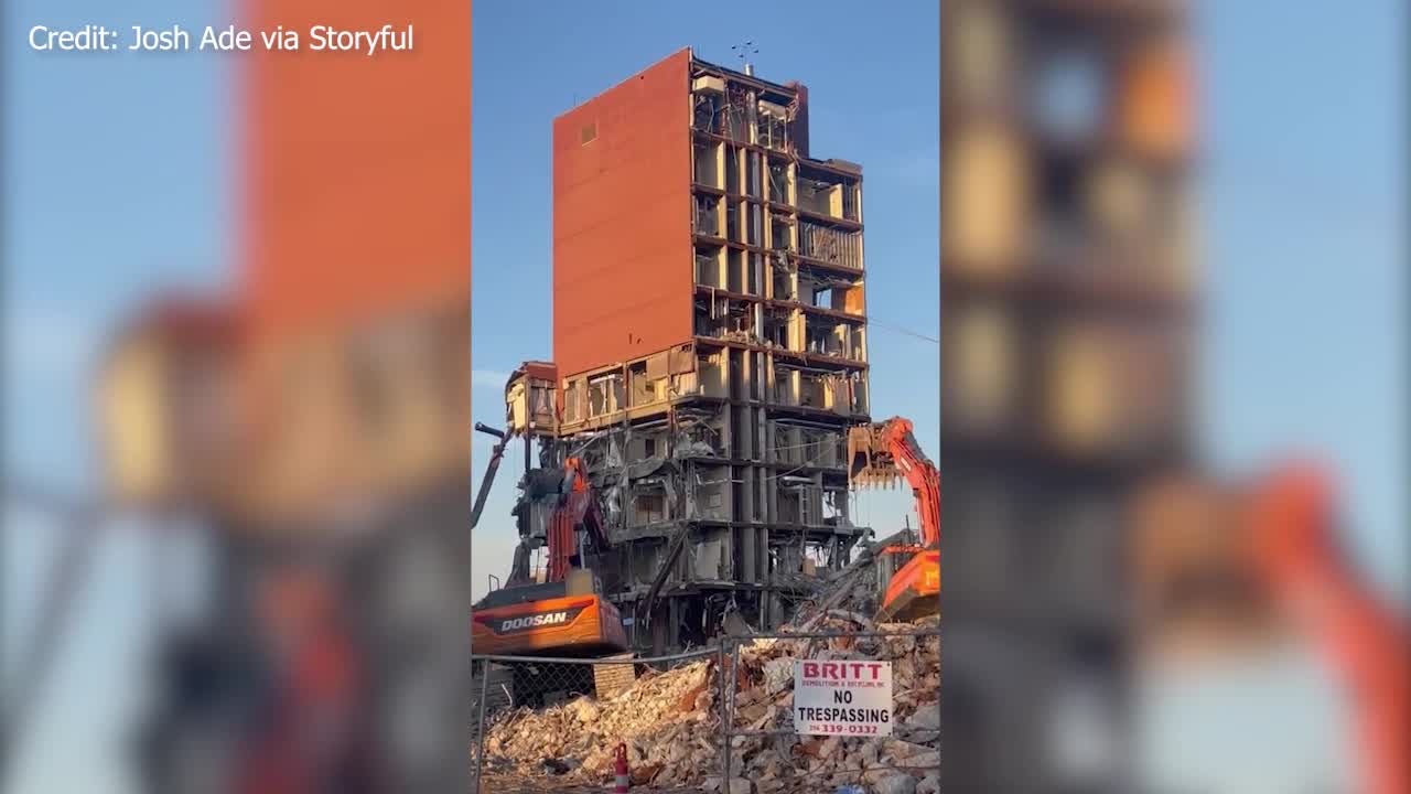 WATCH: Historic hospital collapses in demolition – WFLA