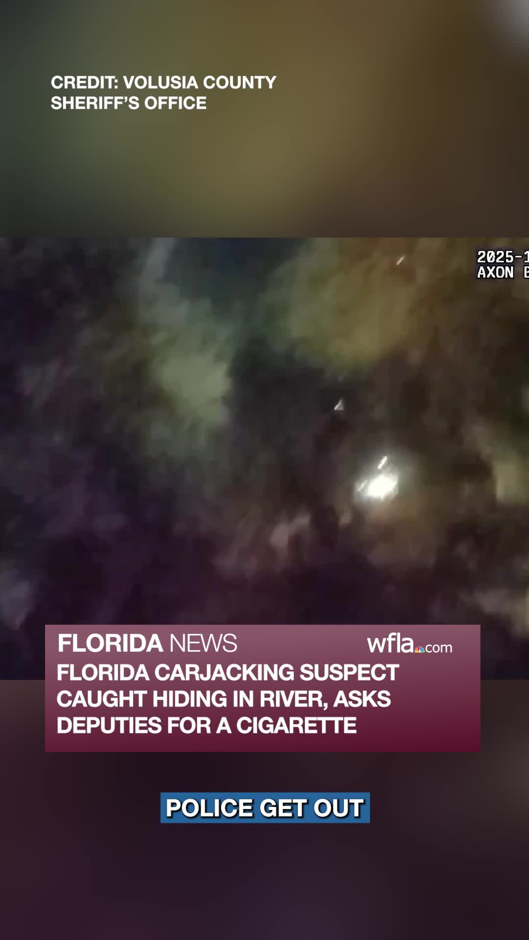Florida carjacking suspect caught hiding in river, asks deputies for a ...