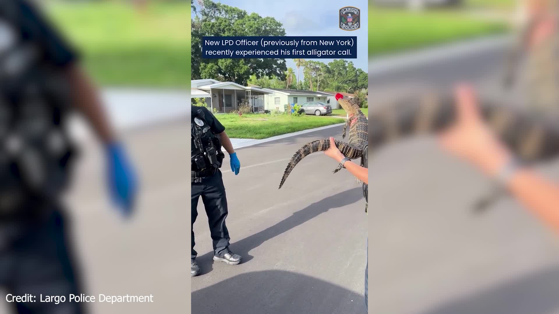 New Largo police officer receives official welcome to Florida – WFLA