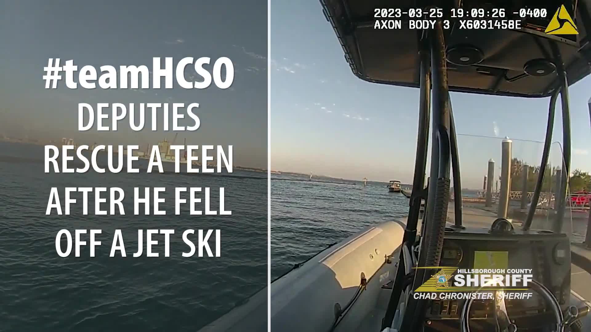 HCSO deputies rescue stranded teen after falling off jet ski in Tampa ...