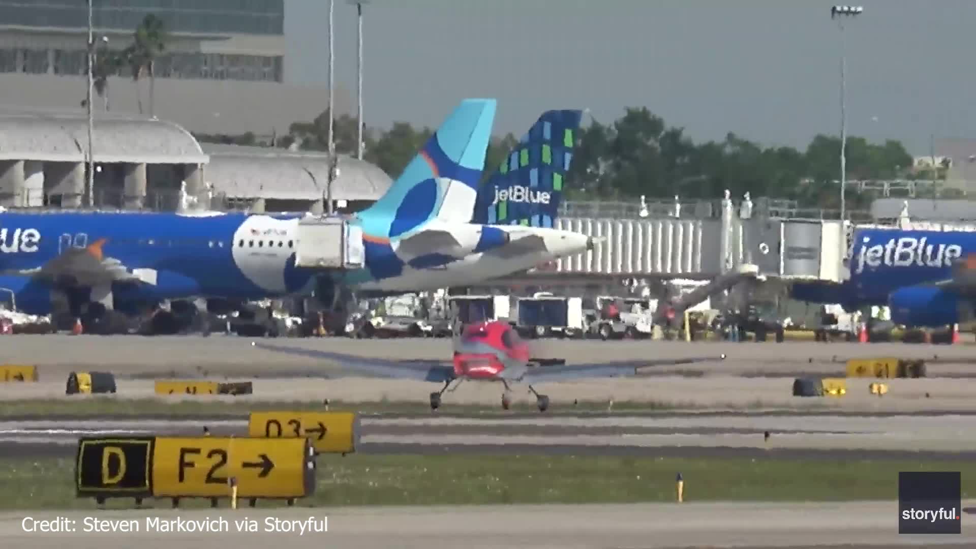 Man captures plane bouncing on runway while attempting to land at TPA ...