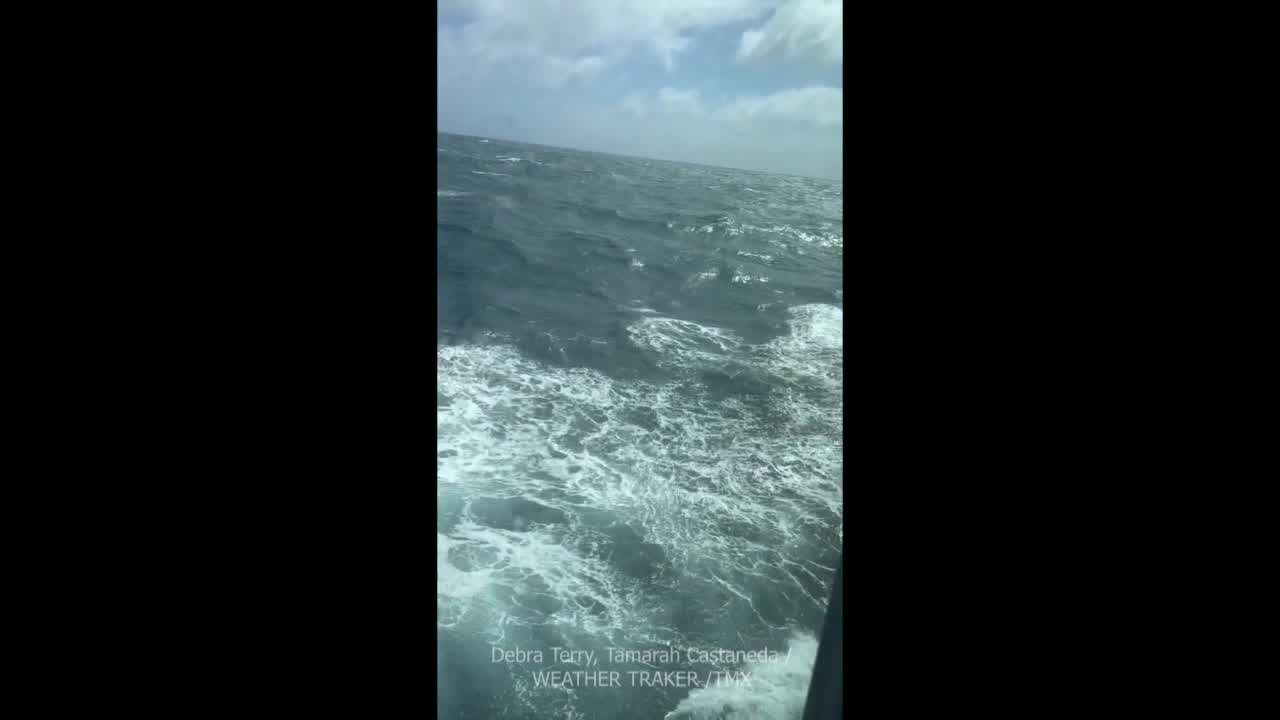Cruise passenger captures large waves during voyage through Drake ...
