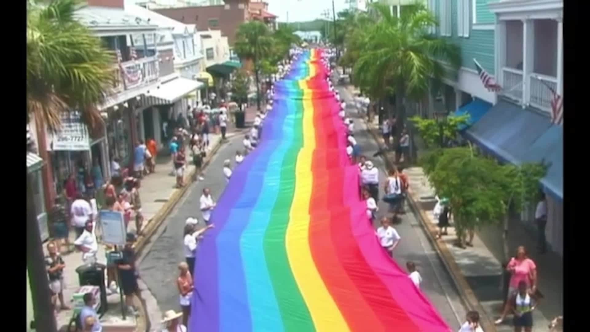 Mile-long pride flag stretches across the state of Florida – WFLA