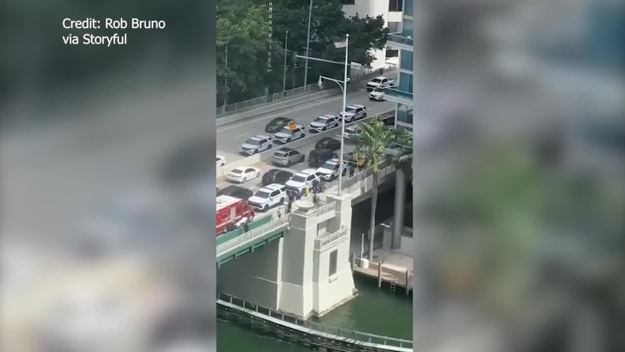 Woman clings to Miami drawbridge before falling – WFLA