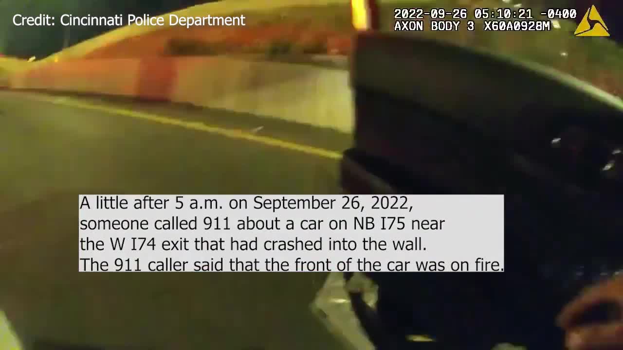 VIDEO: Man’s legs catch fire during car crash; officers come to the ...