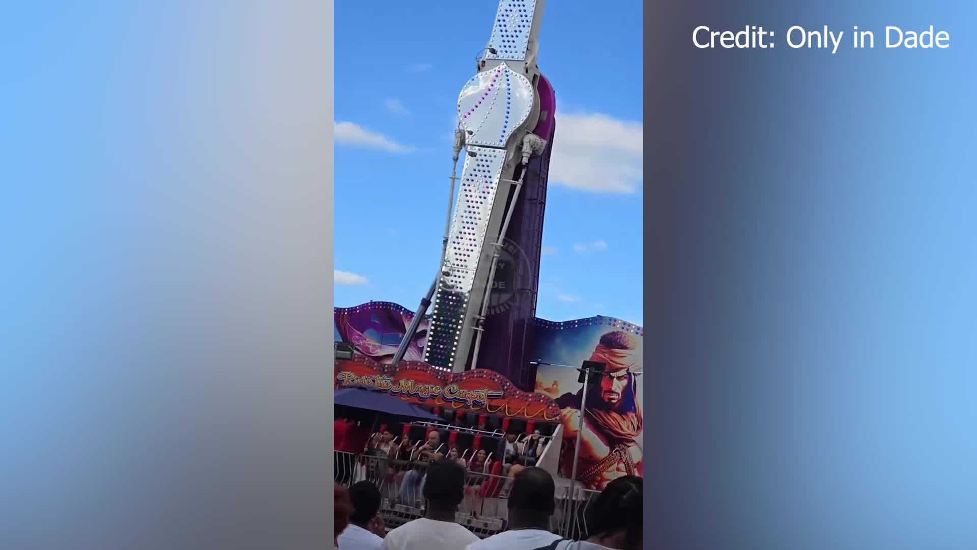 VIDEO: Popular Florida fair ride breaks with people on it – WFLA