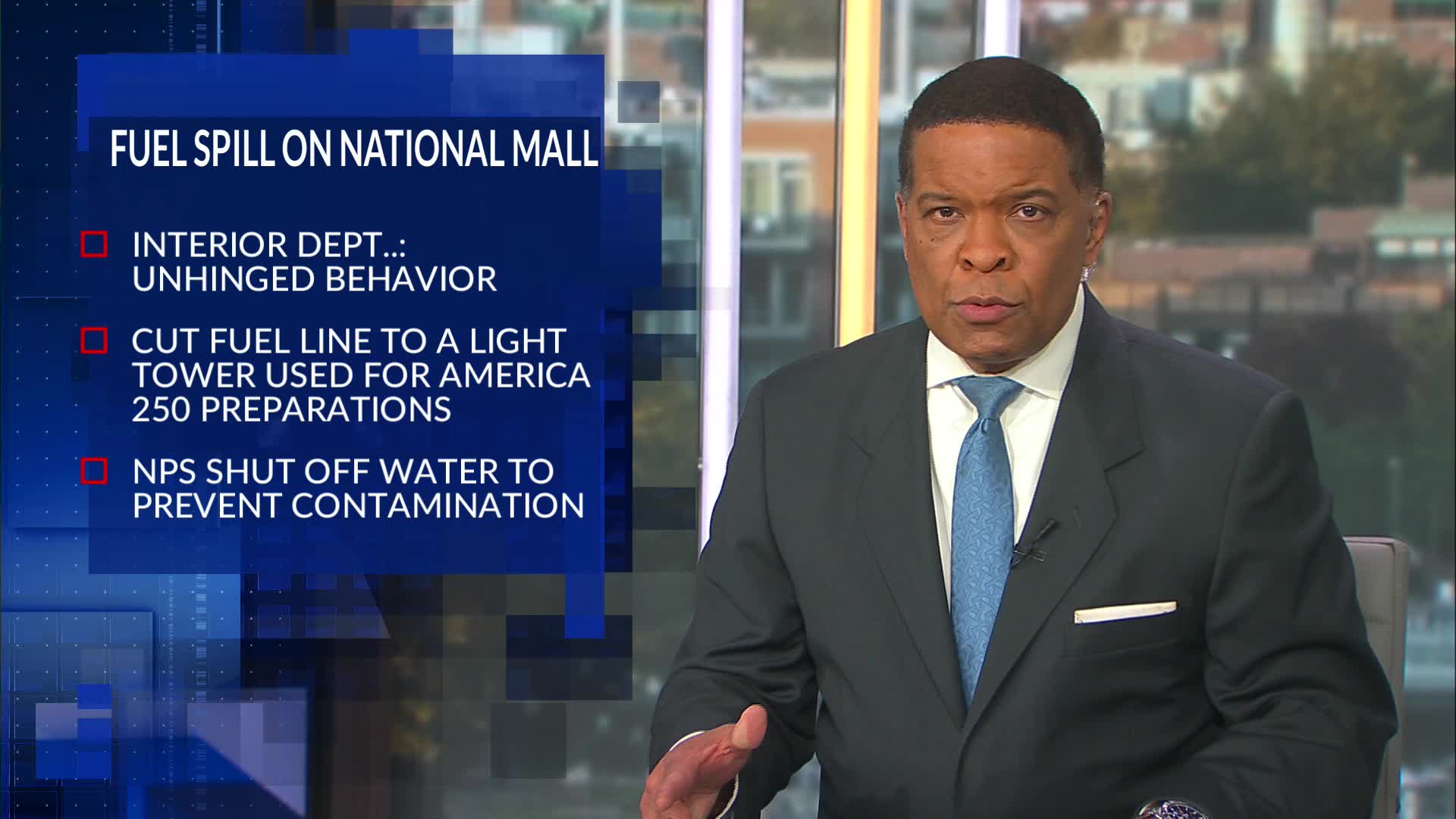 Crews contain fuel spill on National Mall after light tower line ...