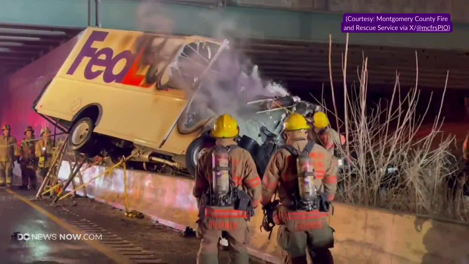 FedEx truck catches fire after crash on I-270 in Montgomery County – DC ...