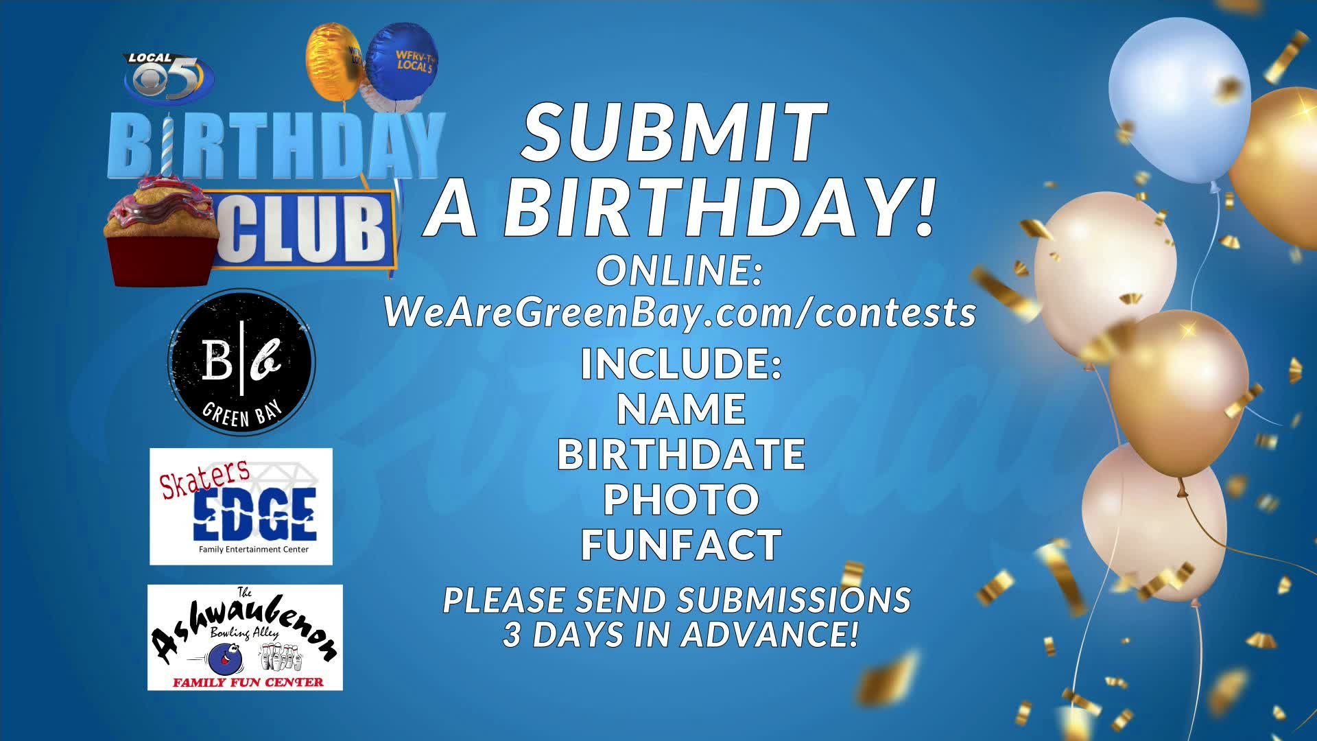 Birthday Club 12/31/25 – WFRV Local 5 – Green Bay, Appleton