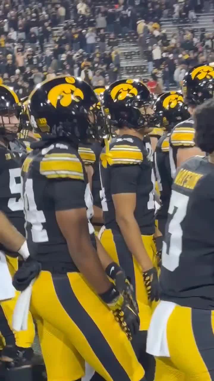 Hawkeyes exit Duke Slater Field at Kinnick Stadium for the last time in ...