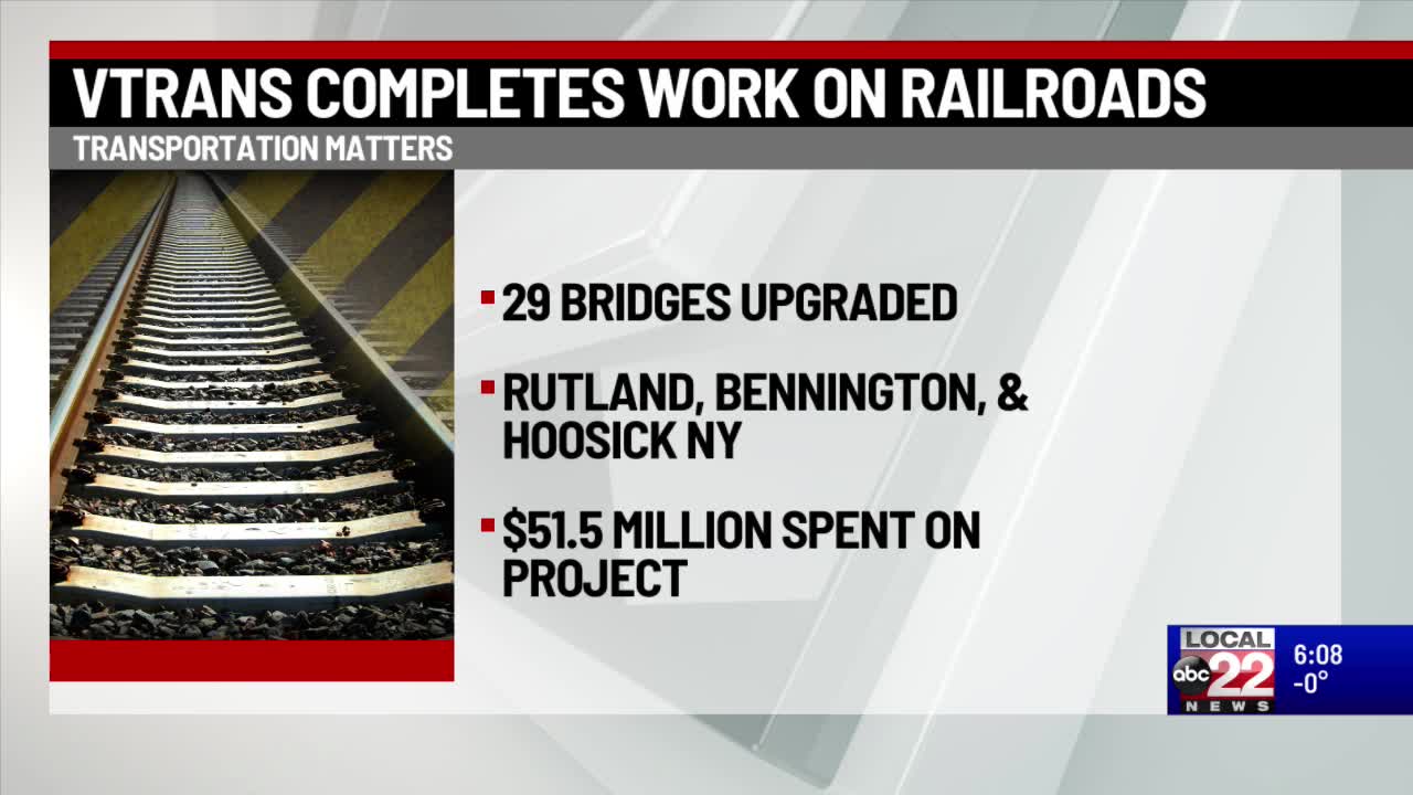 VTrans completes work on local railroads – ABC22 & FOX44