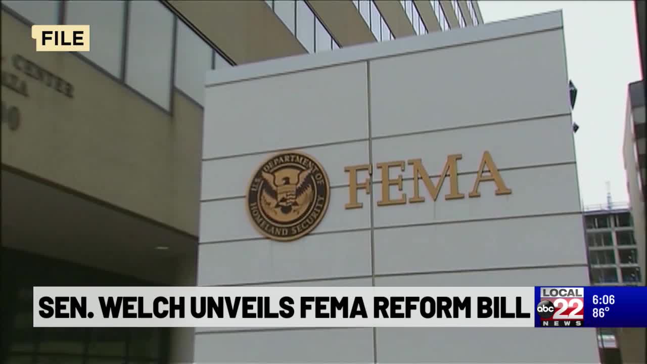 Sen. Welch presents FEMA reform bill – ABC22 & FOX44