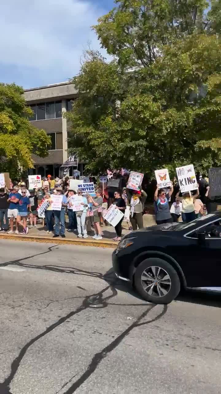 Residents take to the streets in Evansville for No Kings Protest ...