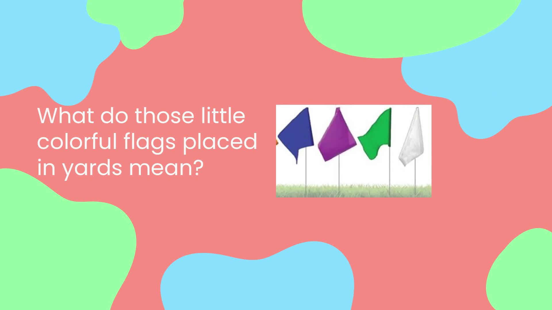 What do those little colorful flags placed in yards mean? – Eyewitness ...