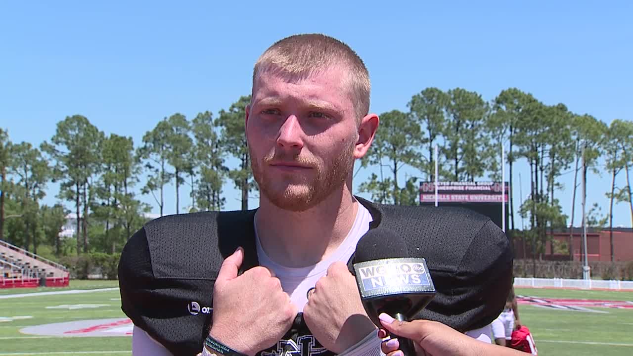 Nicholls’ quarterback Deuce Hogan speaks on opportunity and quarterback battle joining the ...