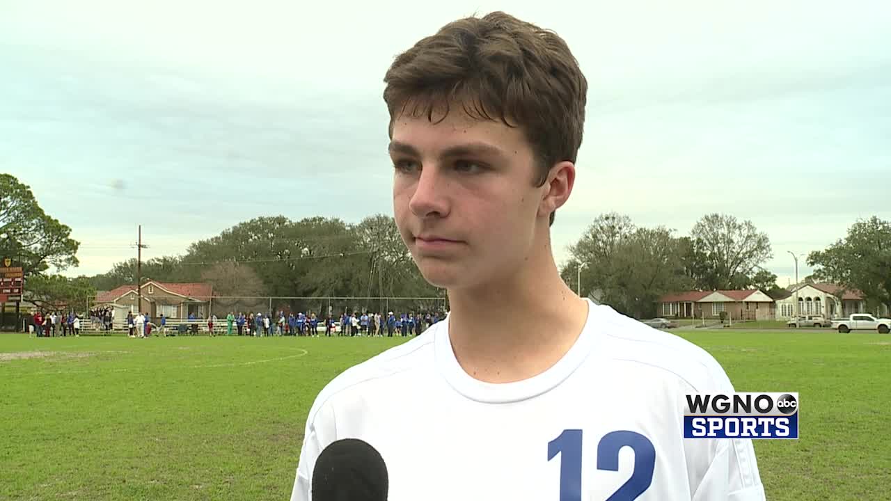 Jesuit soccer’s Nick Danna on 2-0 playoff win over Br. Martin – WGNO