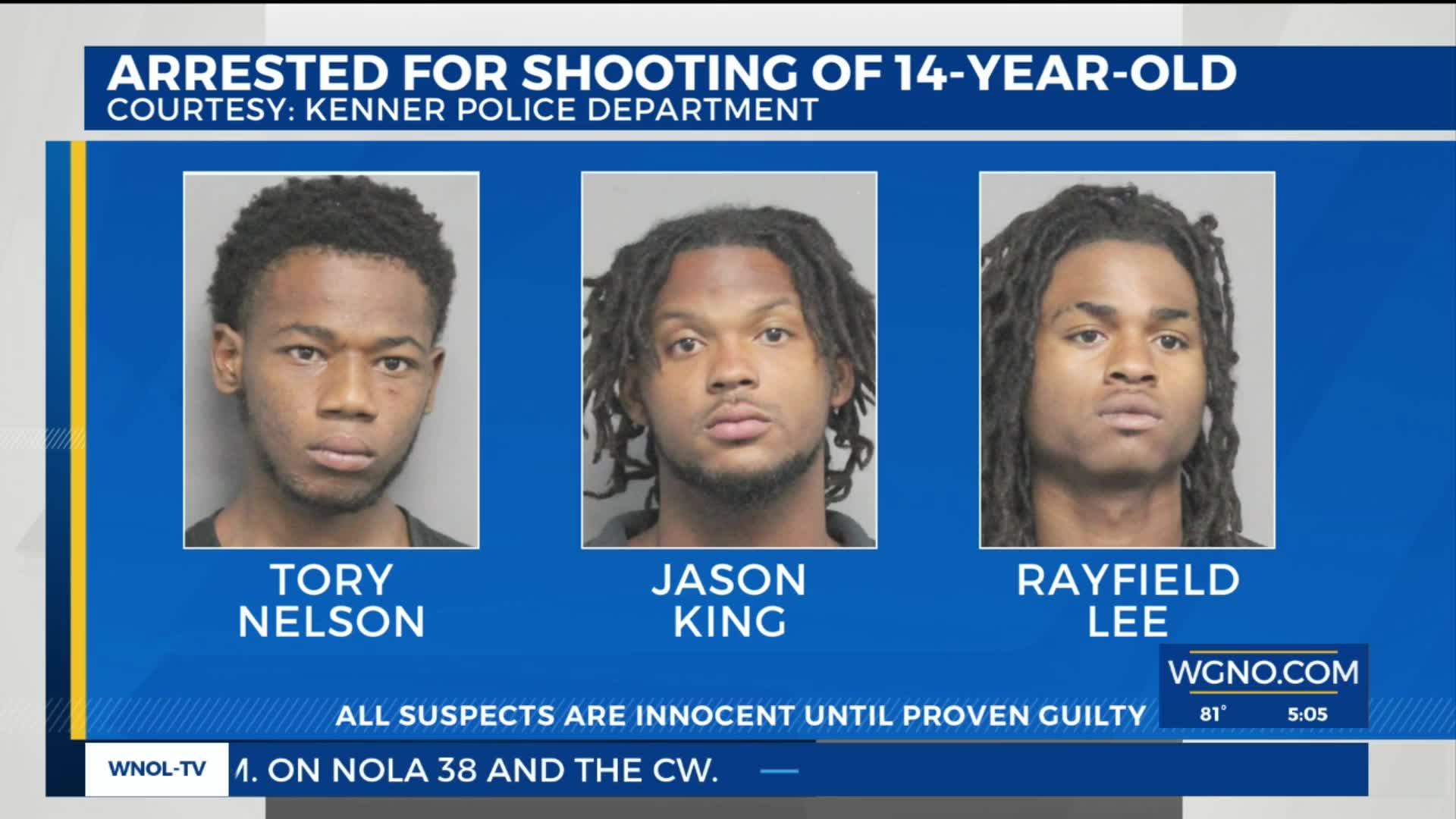 Three arrested, one sought following Kenner shooting – WGNO