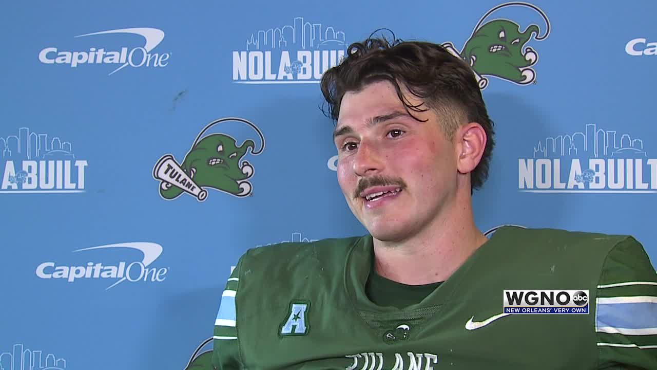Post-game: Tulane LB Tyler Grubbs – Saturday, March 25, 2023 – WGNO
