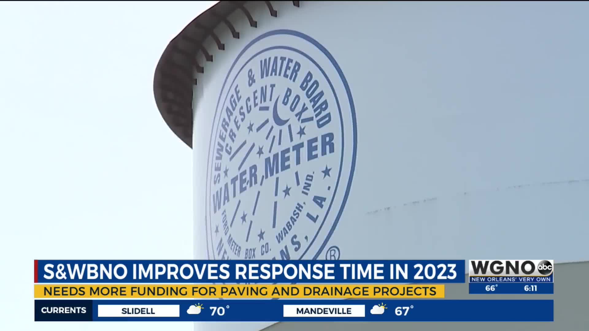 Sewerage and Water Board of New Orleans reports improved response times ...