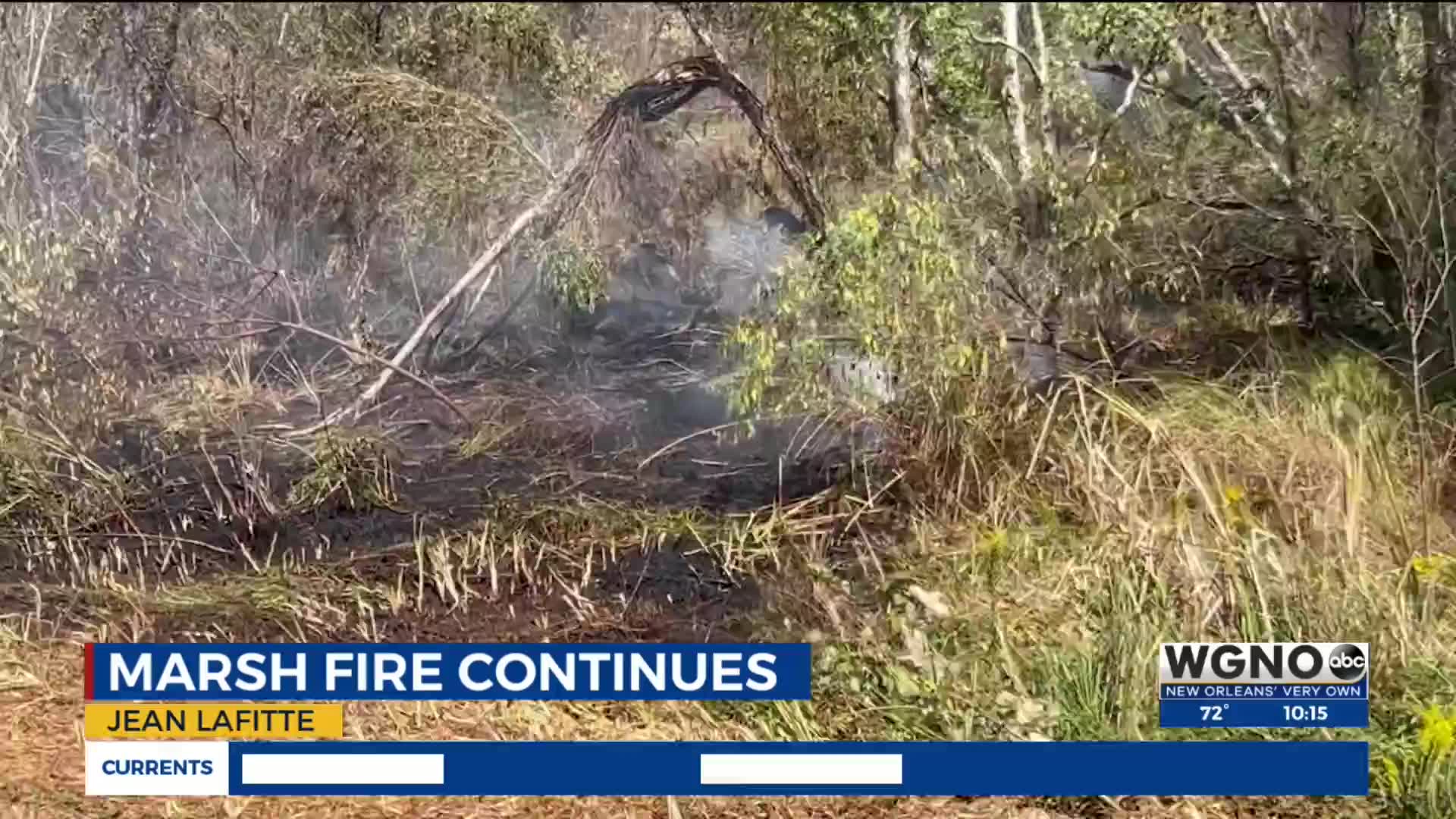 Crews continue efforts to extinguish Jean Lafitte marsh fire – WGNO