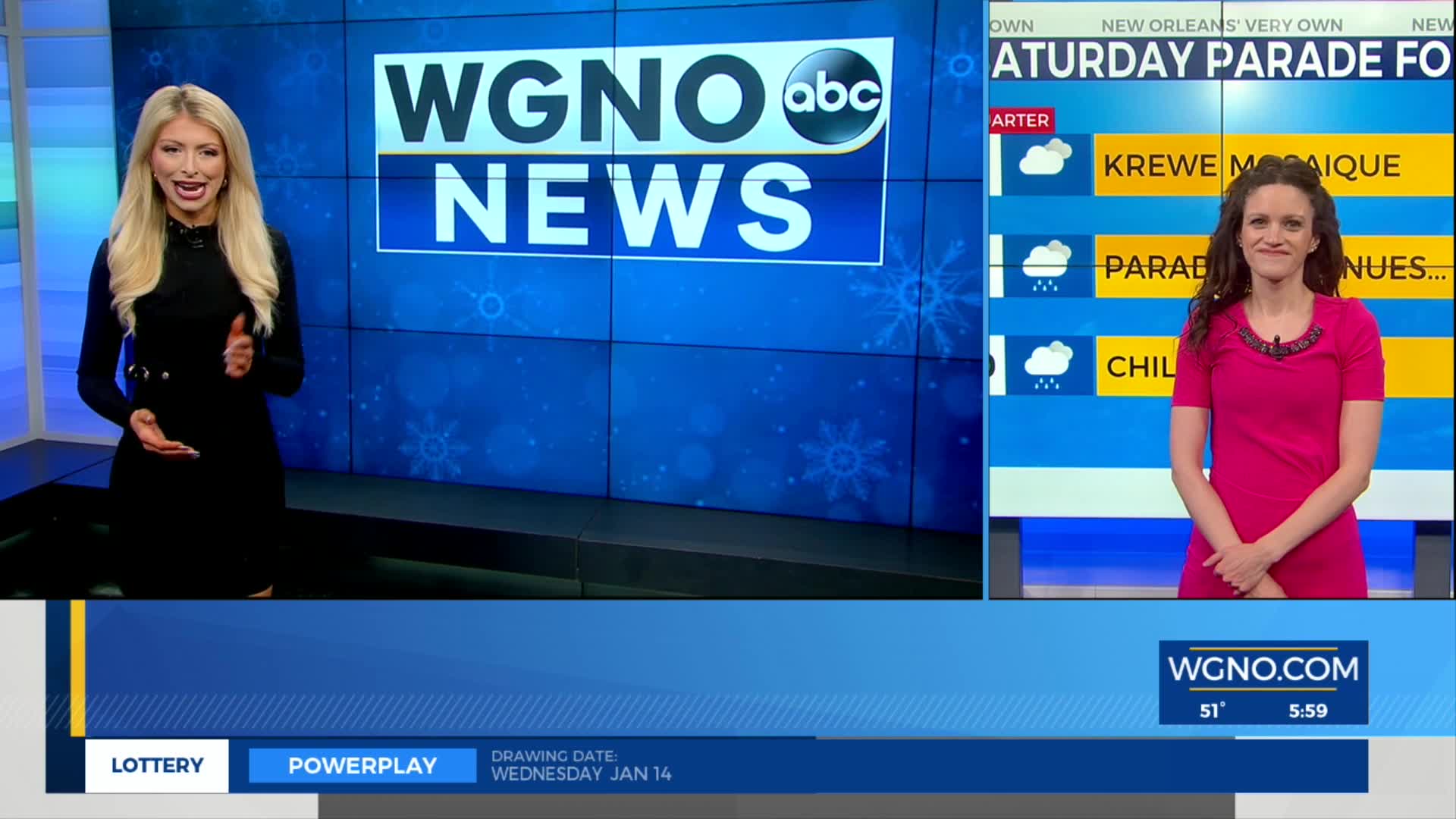 SATURDAY EVENING FRENCH QUARTER PARADE FORECAST (FIRST WEATHER 5PM/1.17 ...