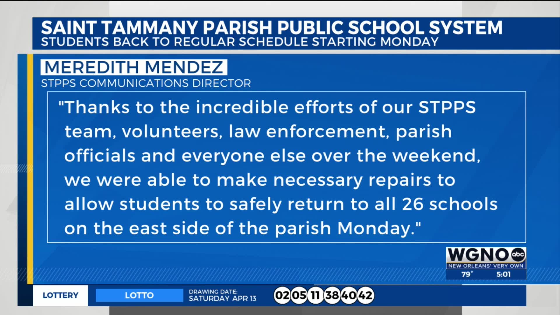 St. Tammany Parish schools to reopen Monday following tornado impact – WGNO