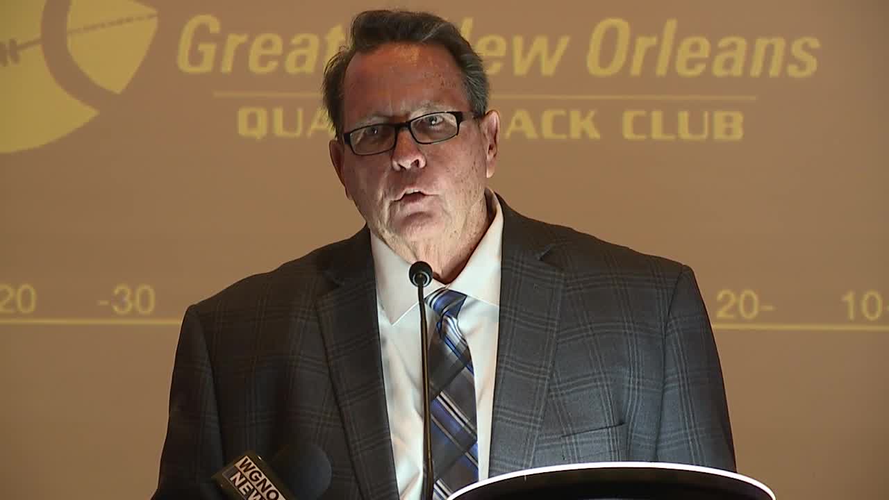 Shaw head football coach Hank Tierney speaks at QB club – WGNO
