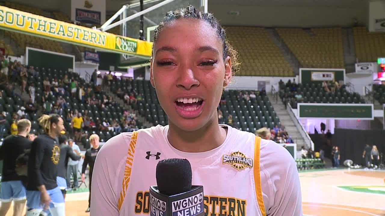 Southeastern’s Natalie Kelly on WBB senior night win – WGNO