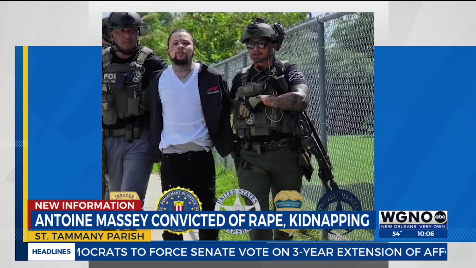 Orleans inmate-escapee Antoine Massey convicted of rape, kidnapping – WGNO