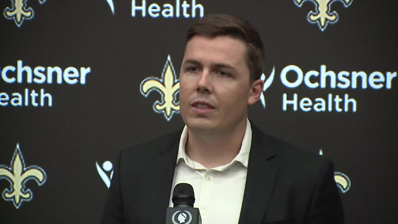 Saints head coach Kellen Moore breaks down the team’s 2025 first round ...