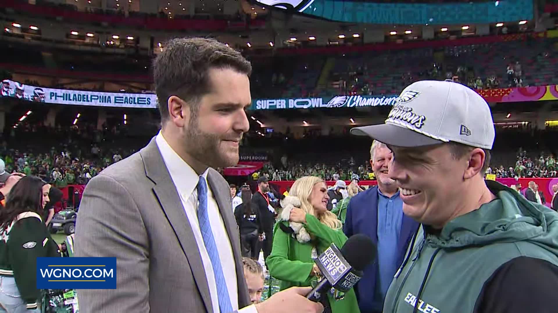 WGNO’s Jon Sokoloff talks with Eagles OC Kellen Moore after ...