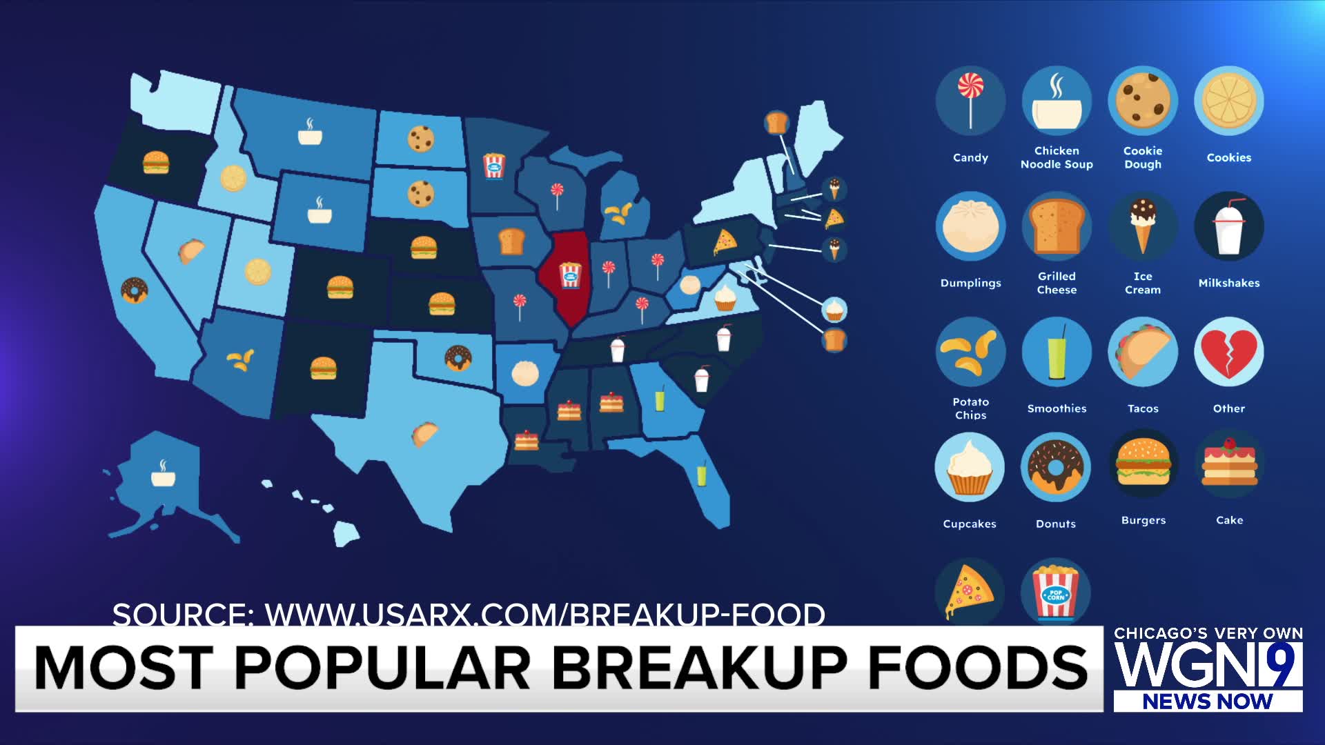 These are the popular breakup foods – WGN-TV