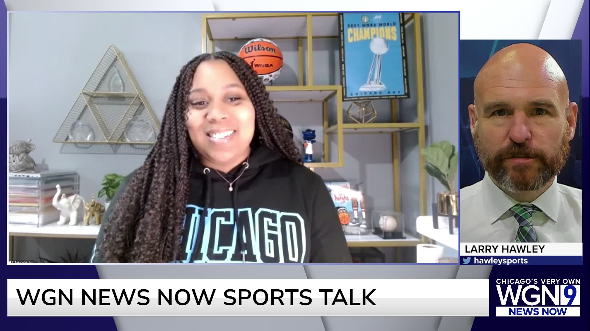 Subria Whitaker talks WNBA All-Star Weekend on WGN News Now Sports Talk ...