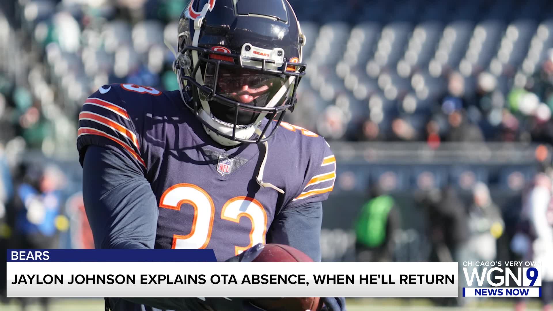 Jaylon Johnson won’t be away from Bears OTAs for long – WGN-TV