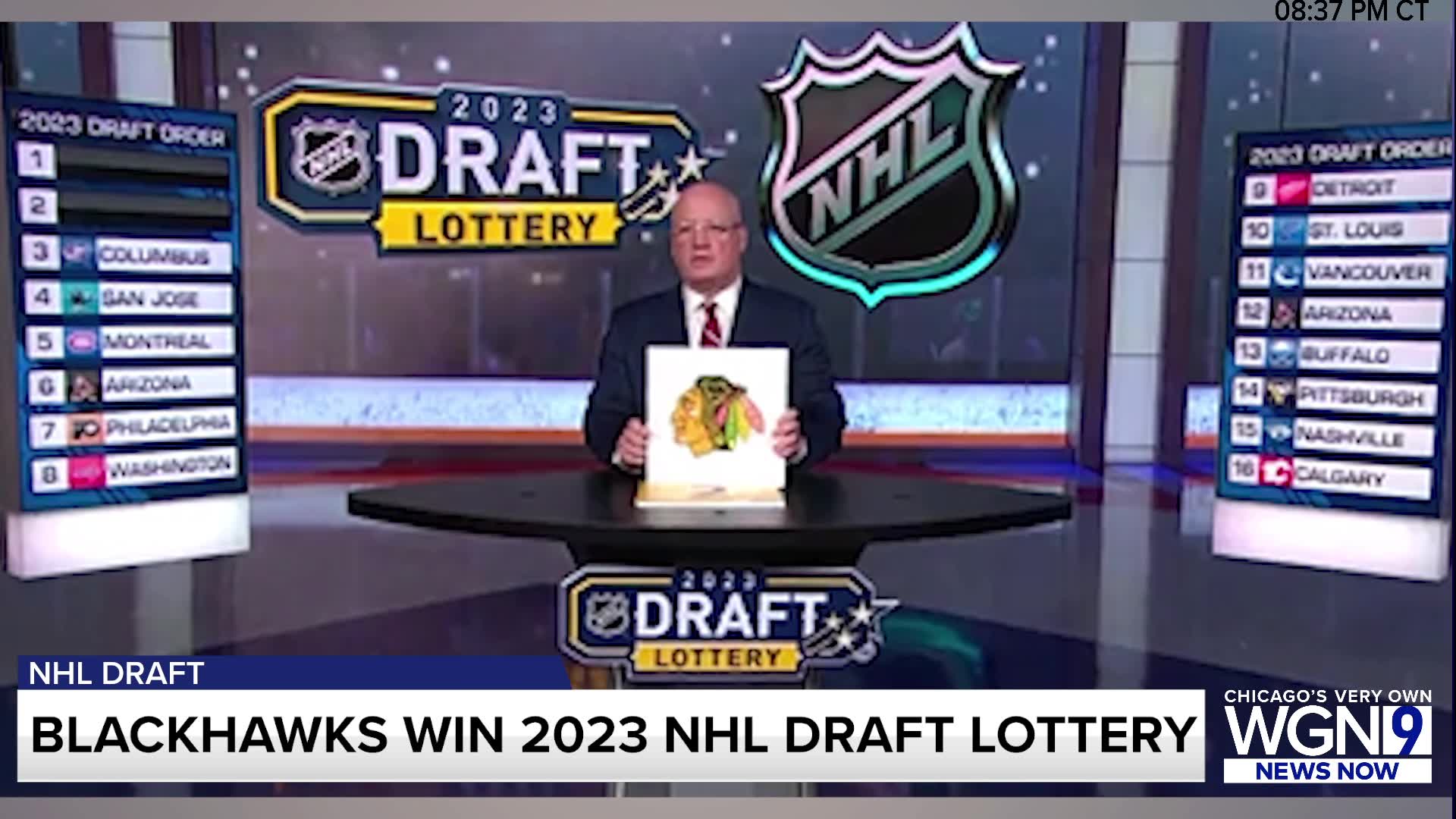 Blackhawks win the 2023 NHL Draft Lottery – WGN-TV