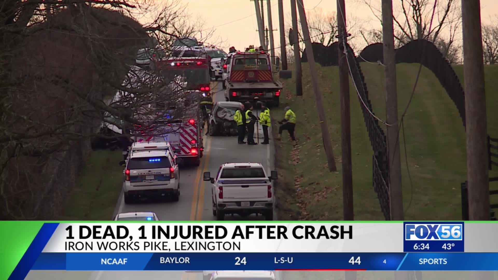Deadly crash shuts down Iron Works Pike in Lexington – FOX 56 News